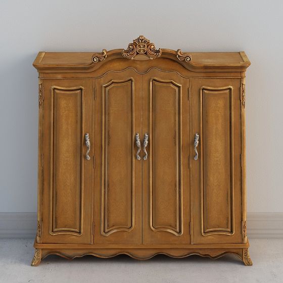 Vintage-Modern Fusion Wardrobe 3D model
