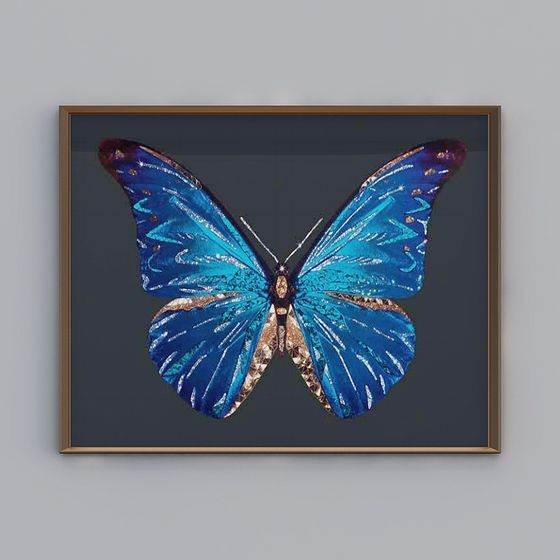 Vibrant Blue Butterfly 3D model