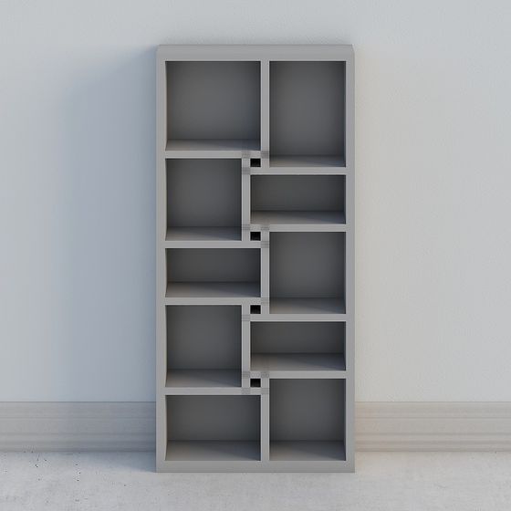 Geometric Low-Polygon Bookshelf 3D model