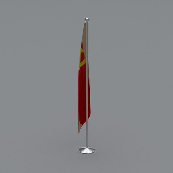 Flagpole and Flag 3D Model for Creative Projects