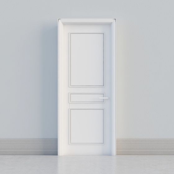 Elegant Low-Poly Classic Door 3D Model