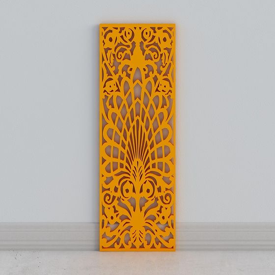 Golden Lattice Panel 3D model