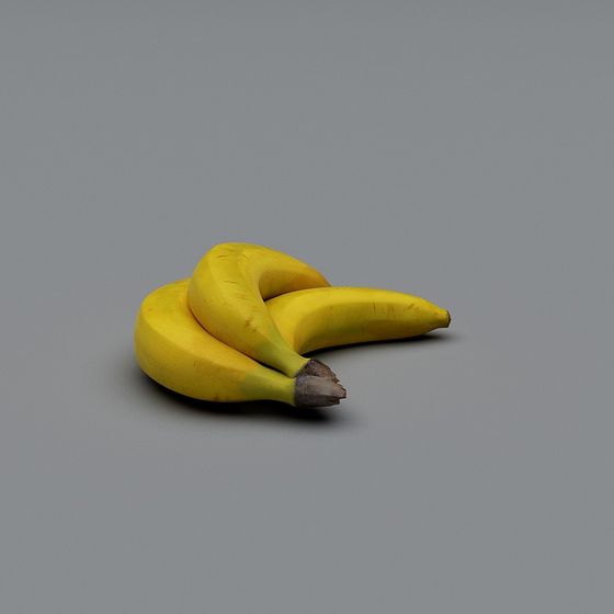 Realistic Low-Poly Banana 3D model