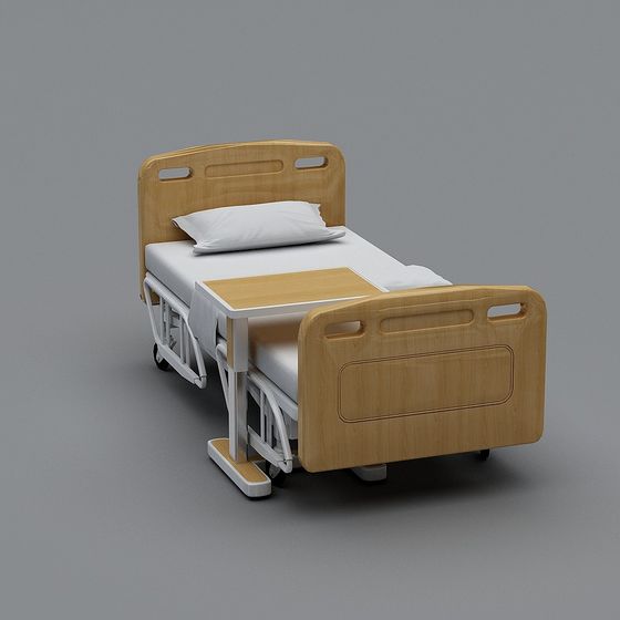 Simple and Functional Hospital Bed 3D model