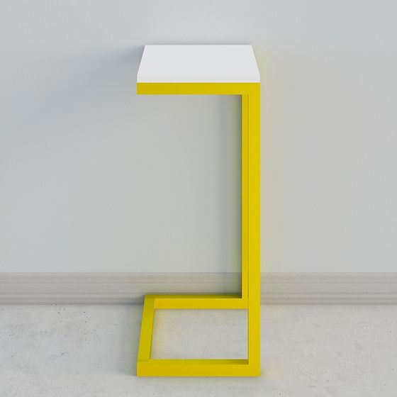 Stylish Z-Shaped Side Table 3D Model – Modern Minimalist Design