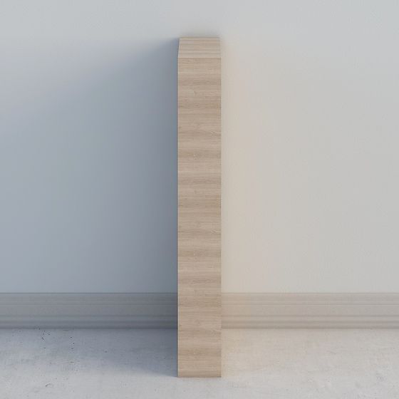 Wood Grain Corner 3D model in Low-Poly Design