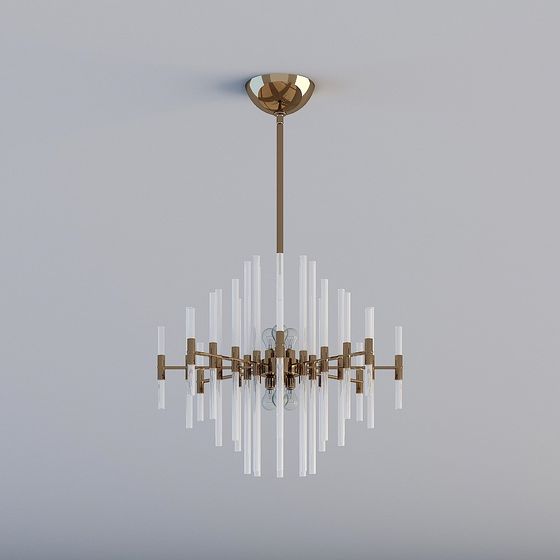 Elegant Low-Poly Ceiling Lamp 3D model