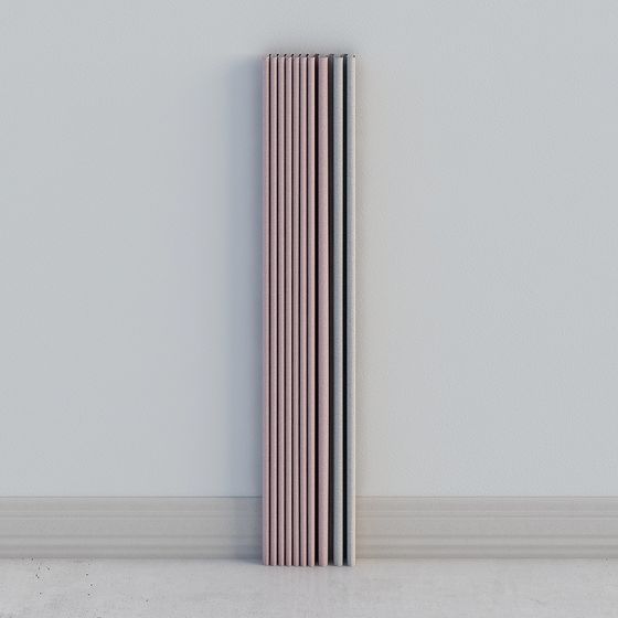 Striped Art Column Low-Poly 3D model