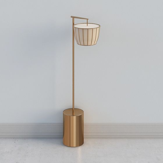 Chic Earth Color Floor Lamp 3D Model