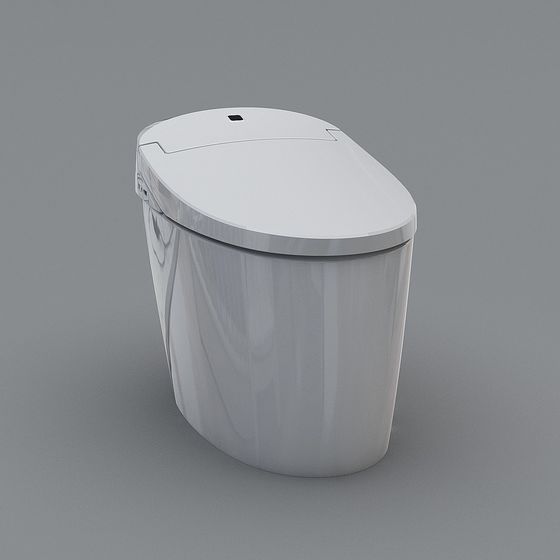 Smart Toilet 3D Model – Low-Poly Glossy Design