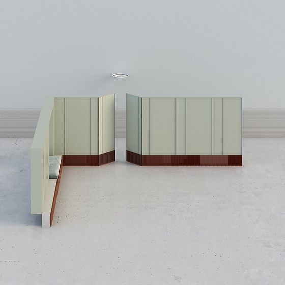Urban Corner Partition 3D model for Creative Spaces