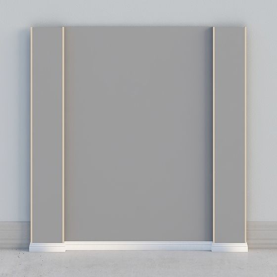 Minimalist Grey Wall 3D model for Creative Projects