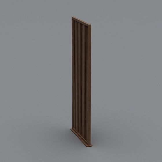 Low-Poly Wooden Shutter 3D Model – Textured Wood Design