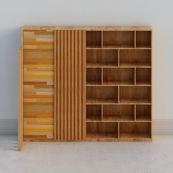 Patchwork Wood Frame 3D Model – Detailed Wood Texture
