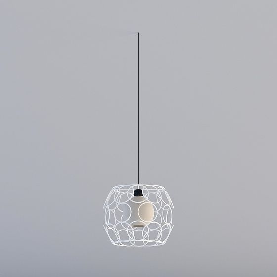 Unique Low-Polygon Modern Pendant Light 3D model