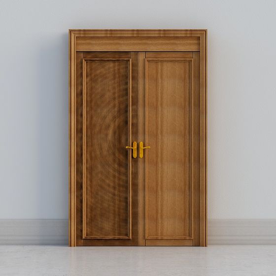 Classic Double Door 3D Model for Modern Interiors