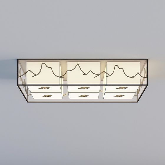 Elegant Ceiling Light 3D model for Interior Spaces