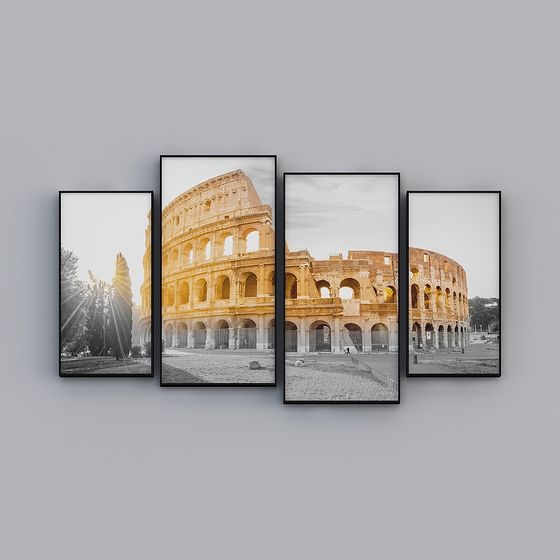 Realistic Roman Colosseum 3D Model – Detailed Stone Architecture