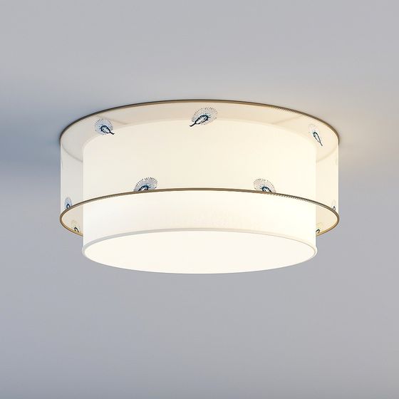 Elegant Low-Polygon Ceiling Light 3D model