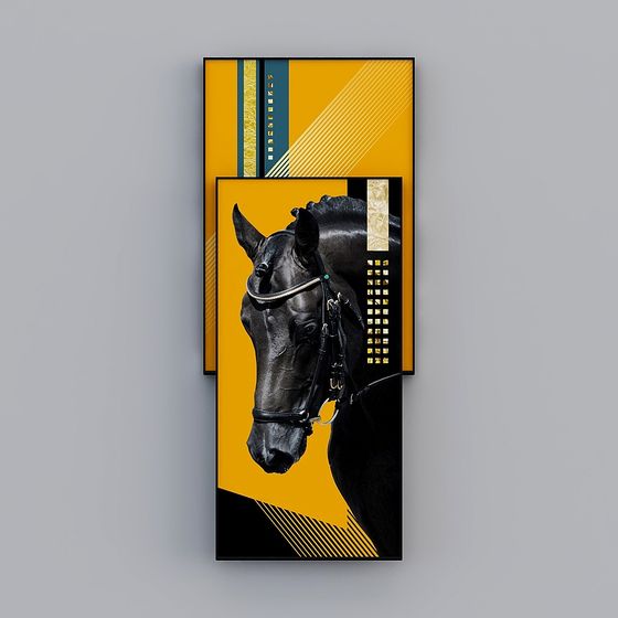 Low Poly Horse Head 3D Model – Black Stallion Design