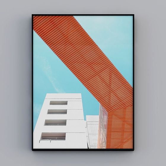 Futuristic City Wing Building 3D Model