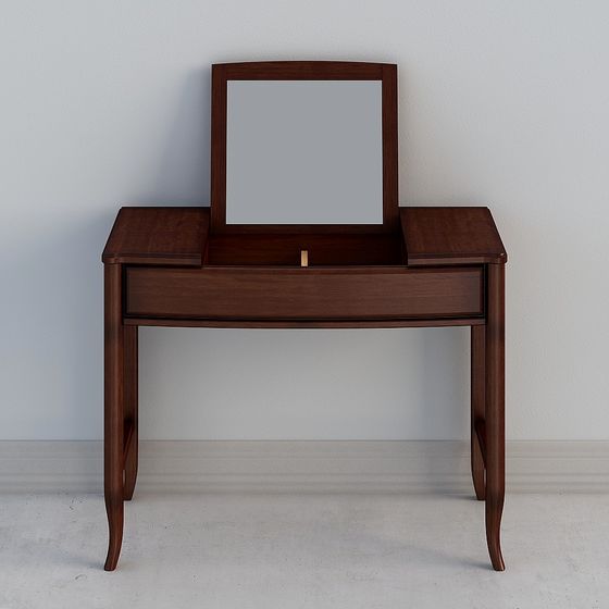 Stylish Low-Poly Dressing Table 3D model for Creative Use