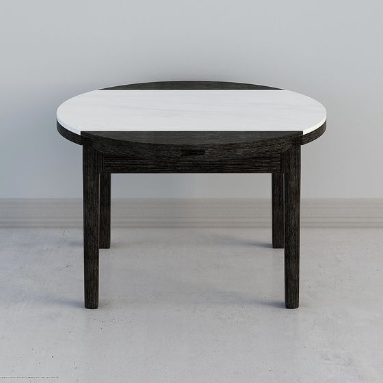 Elegant Low-Polygon Round Table 3D model