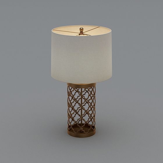 Elegant Low-Poly Table Lamp 3D Model