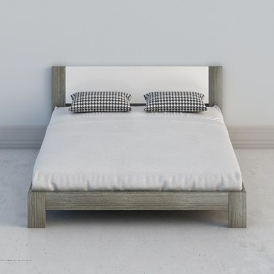 Modern Minimalist 3D Bed Frame Model