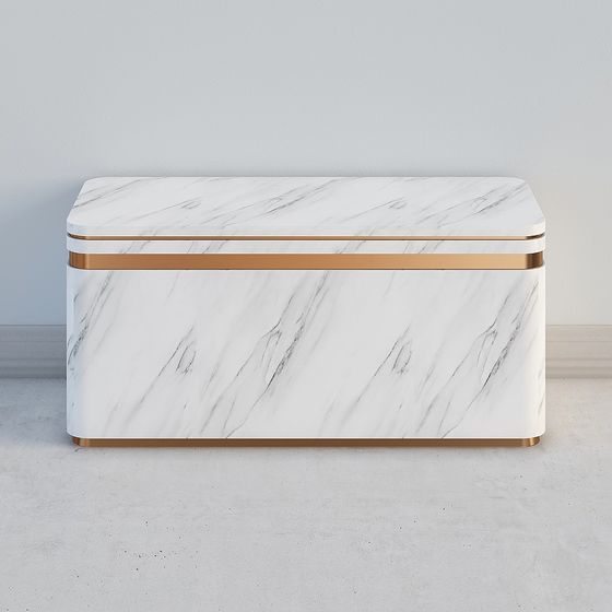 Stylish Marble Texture Storage Box 3D model