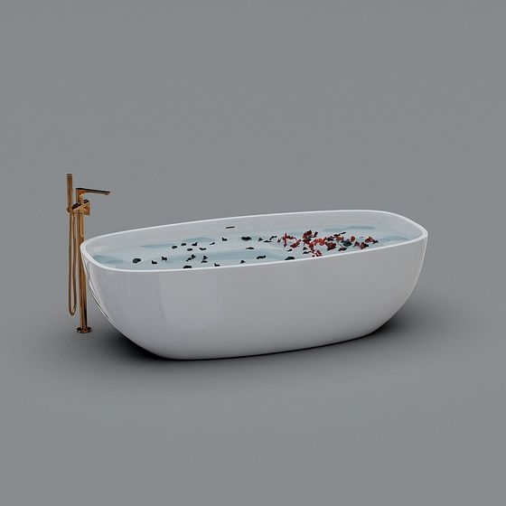 Elegant Modern Bathtub 3D model