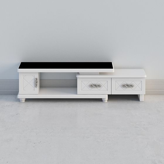 Stylish Low-Polygon TV Cabinet 3D model