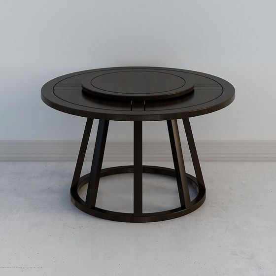 Modern Low-Poly Round Table 3D model