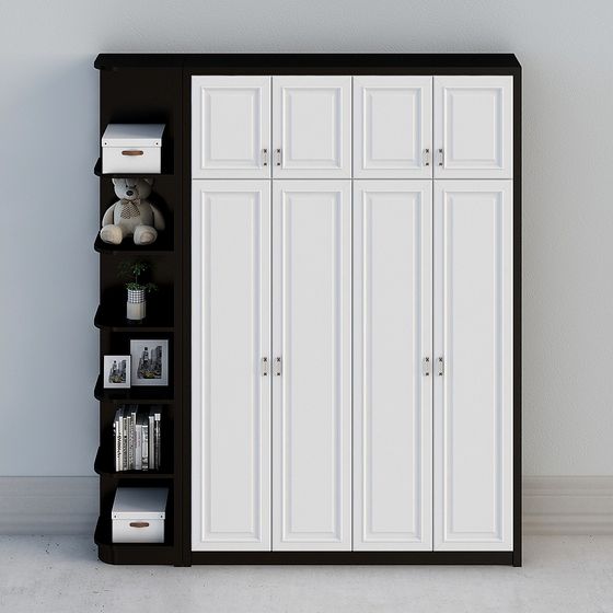 Sleek Low-Poly Storage Cabinet 3D model