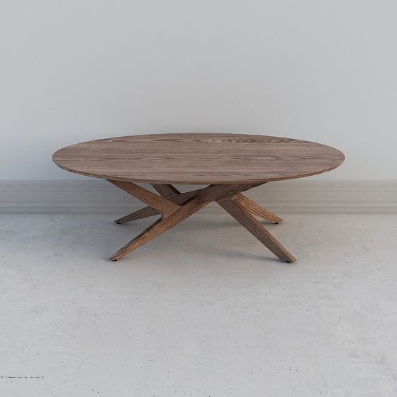 Cross-Legged Round Table 3D model