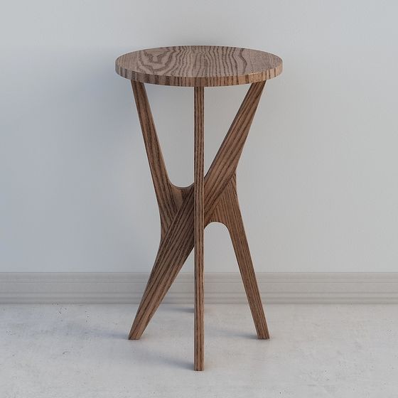 Cross-Legged Round Table 3D model