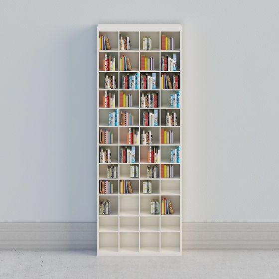 Stylish Modern 3D Bookshelf Model