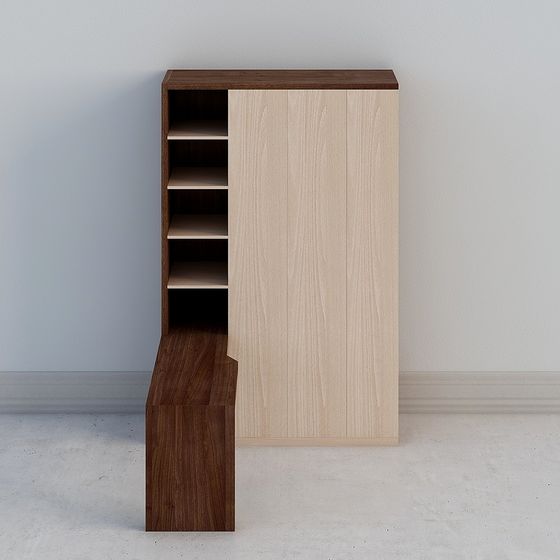 City Corner Bookshelf 3D model