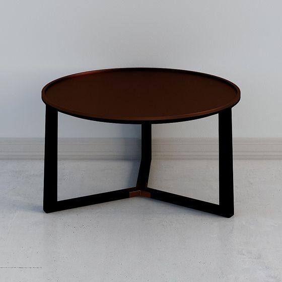 Low Poly Round Table 3D model Design