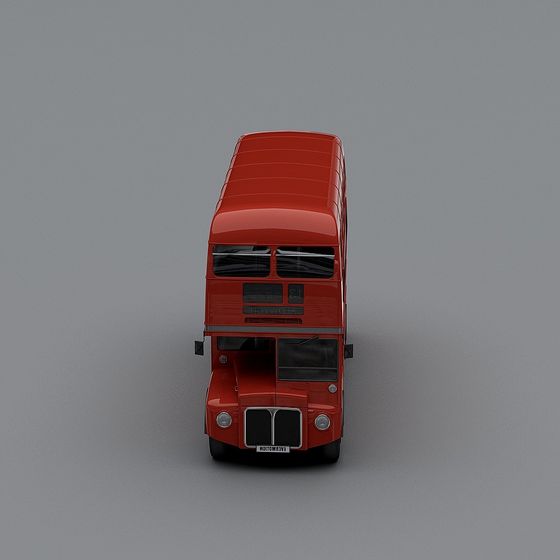 Classic Red Double-Decker Bus 3D model
