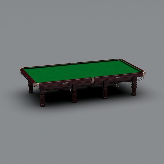 Vintage Pool Table 3D model with Realistic Textures