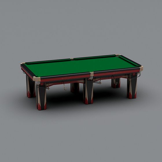 Chic Low-Poly Pool Table 3D model for Creative Spaces