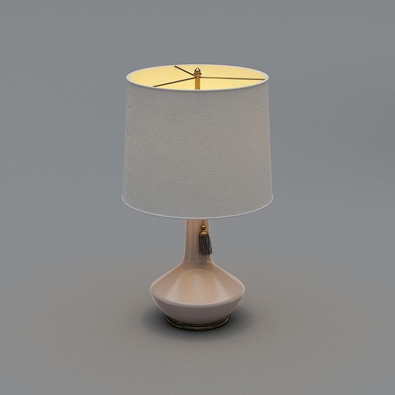 Stylish Low-Poly Table Lamp 3D model for Modern Spaces