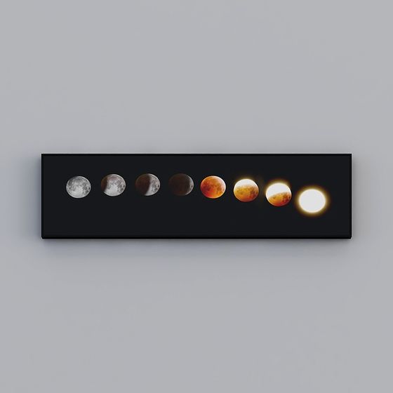 Low Poly Moon Phases 3D model