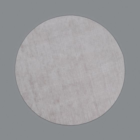 Elegant Round Rug 3D Model – Soft Gray Texture