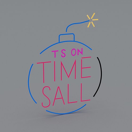 Modern Low-Poly Time Bomb 3D model