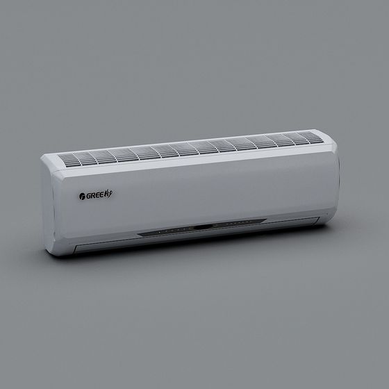 Stylish Low-Poly Air Conditioner 3D model