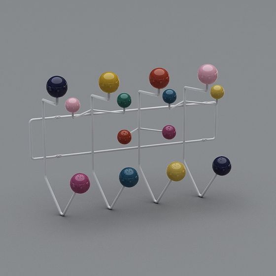 Colorful Network 3D model for Modern Design