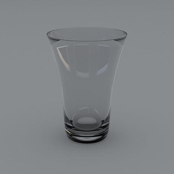Elegant Low-Poly Glass Cup 3D Model