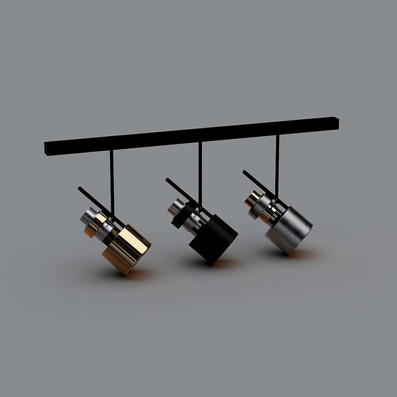 Elegant Suspension Track Light 3D model